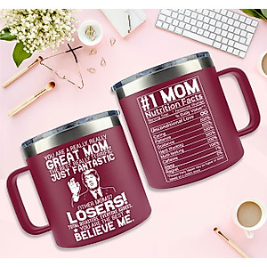 Mothers Day Gifts for Mom from Daughter, Son - Mom Gifts from Daughter, Son - Best Mom Gifts, Birthday Gifts for Mom, Mom Birthday Gifts Ideas, Funny Mom Gifts, Mom Present - Mom Novelty Mug 14Oz