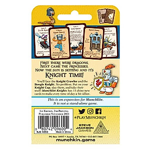 Steve Jackson Games Munchkin Knights Card Game (Mini-Expansion) | 15 Cards | Adult, Kids, & Family Game | Fantasy Adventure Roleplaying Game | Ages 10+ | 3-6 Players | Avg Play Time 120 Min | from