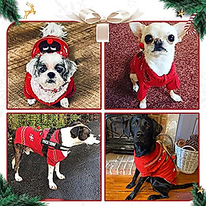 HRTTSY Christmas Dog Sweater Funny Ugly Xmas Cute Reindeer Puppy Turtleneck Sweaters Holiday Costume Fall Winter Warm Pullover Outfits Pet Clothes for Small Medium Large Dogs Cats(Red Reindeer,M)