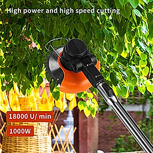 Weed Wacker Battery Powered ，Electric Weed Wacker 21v Cordless Weed Eater with Battery and Charger for Weed-Wacking Grass and Yard