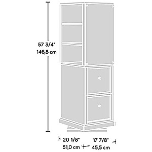 Sauder Craft Pro Series Work Table, White Finish & Craft Pro Series Craft Tower, White Finish