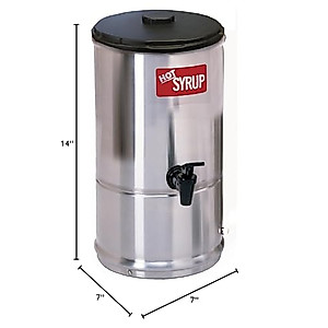 Wilbur Curtis Syrup Warmer 1.0 Gallon Syrup Container - Stainless Steel and Temperature Controls - SW-1 (Each)