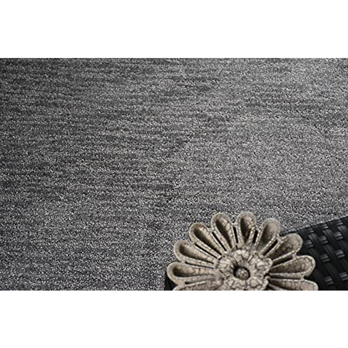 Furnish my Place Abstract Contemporary Stripes Modern Plush Two Tone High Low Pattern Rug, Abstract Rug, Pet-Friendly Rug, Contemporary Rug, Made in USA - Easy Fit Light Grey, 18" x 36" Half Round