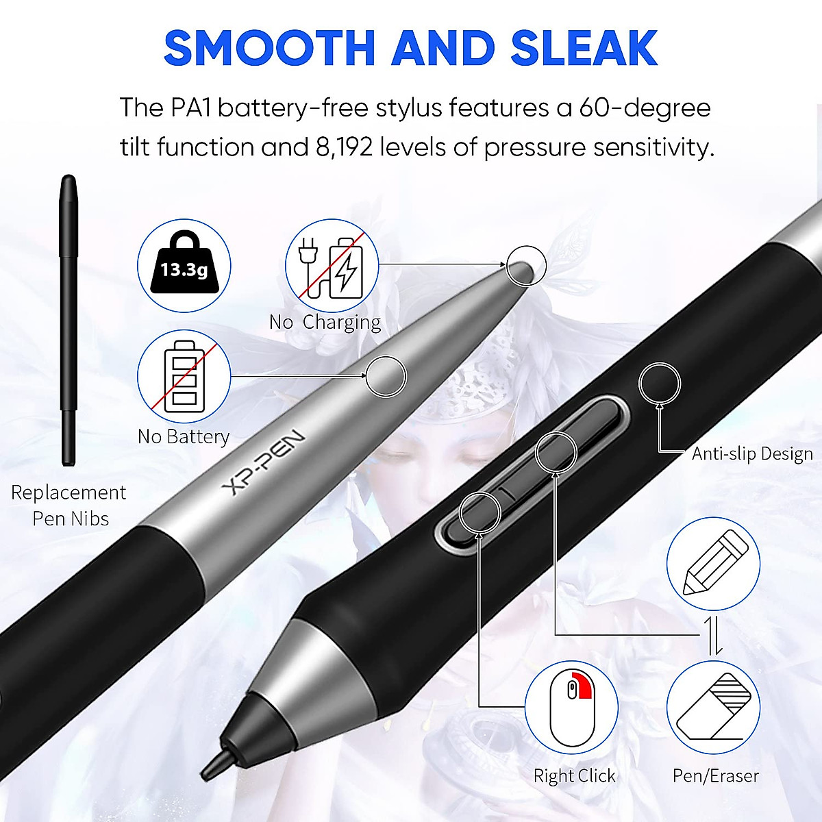 XPPen Deco Pro MW Bluetooth Drawing Tablets 11 Inches Wireless Drawing Tablets 8 Customizable ExpressKeys Art Tablet with 2 Dial Wheels Pen Tablet for Drawing, Painting and Remote Learning