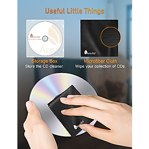 Arsvita Laser Lens Cleaner Disc Cleaning Set for CD/VCD/DVD Player, Safe and Effective, ARCD-02
