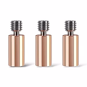Sovol 3 Pcs Bi-Metal HeatBreak, Upgraded Heat Break Titanium Alloy + Plated Copper Bi Metal Throats for SV06/SV06 Plus/SV07