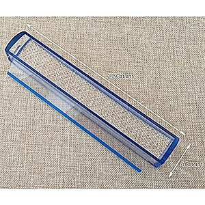 VISIONU 10 inch 5X Magnifier with Reading Tracking Line Measuring Scale Blue Raised Domed Bar Magnifying Glass