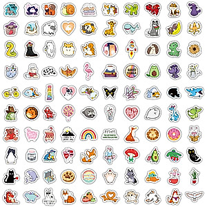 Vsco Aesthetic Animals Stickers,100pcs Cute Animals Stickers for Kids Teens Girls,Teacher Reward Stickers, Vinyl Waterproof Pack for Water Bottles Laptop Skateboard Computer Phone