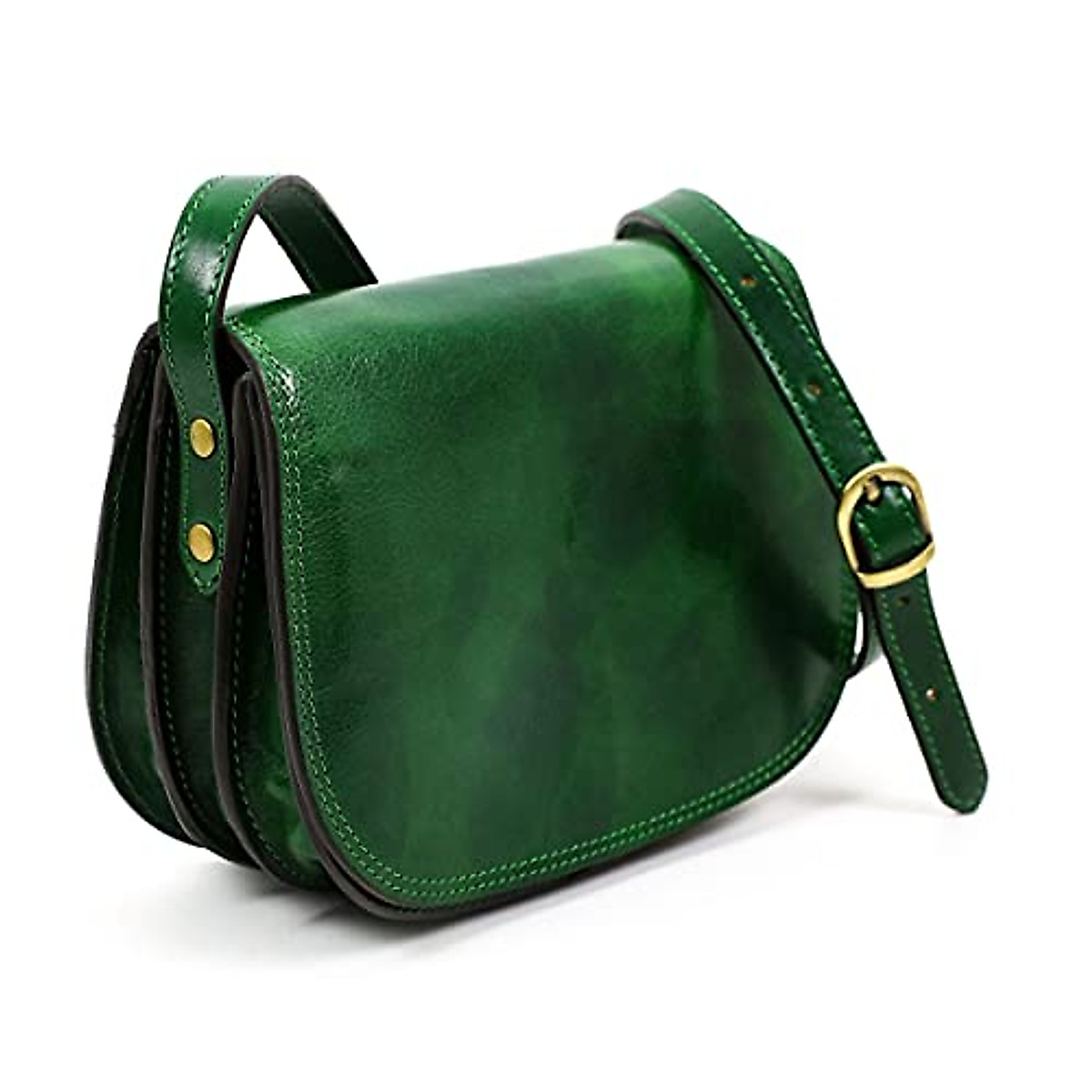 Time Resistance Leather Cross Body Bag for Women Shoulder Bag Messenger Purse (Green) - Gift Box Included
