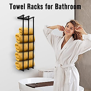 Sancagy Towel Racks for Bathroom : Wall Mounted, Rolled Towel Holder, and Towel Organizer for Small Bathroom