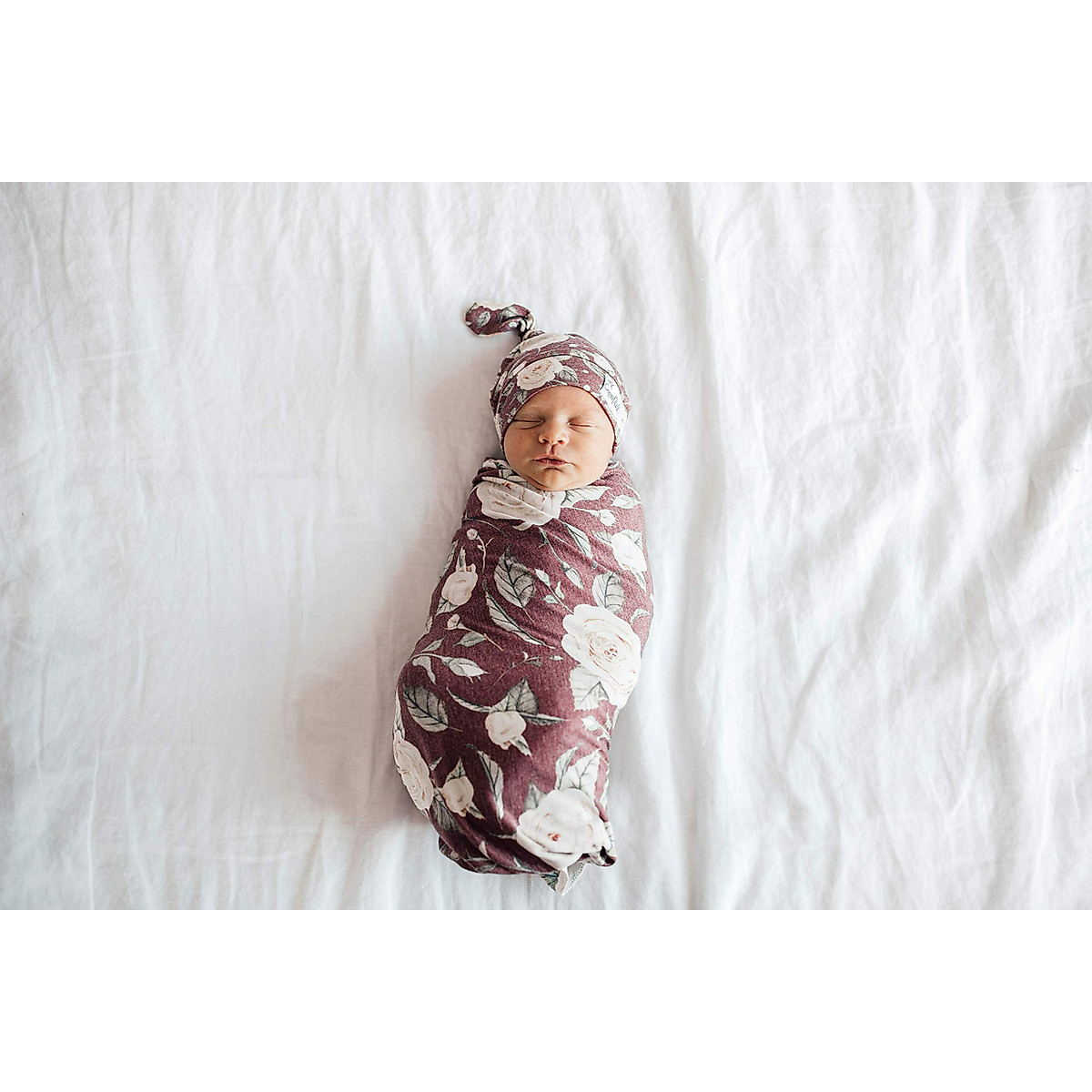 Copper Pearl Large Premium Knit Baby Swaddle Receiving Blanket 'Scarlet'