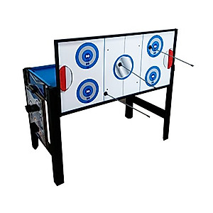 Triumph 13-in-1 Combo Game Table Includes Basketball, Table Tennis, Billiards, Push Hockey, Launch Football, Baseball, Tic-Tac-Toe, and Skee Bean Bag Toss