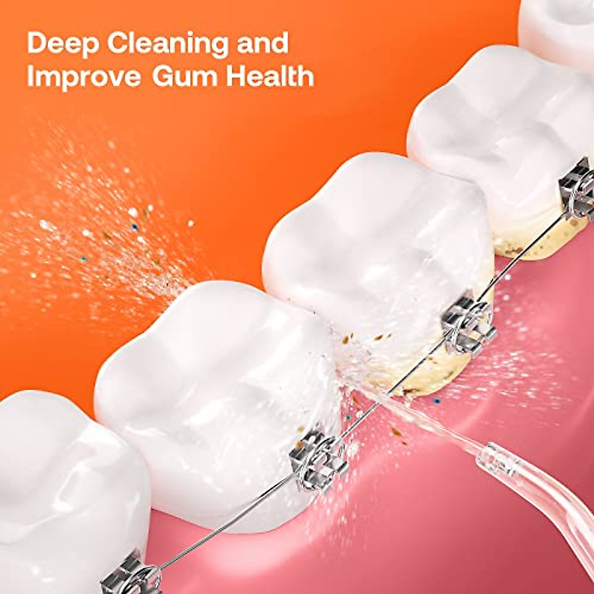 Bitvae Water Dental flosser for Teeth, Cordless Water Teeth Cleaner Picks, IPX7 Waterproof Water Flosser, 3 Modes 6 Jet Tips, USB Rechargeable Water Dental Picks for Cleaning (Black)