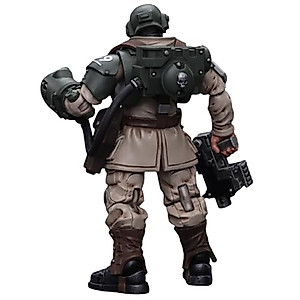HiPlay JoyToy Warhammer 40K Collectible Figure: Astra Militarum Cadian Command Squad Veteran Sergeant with Power Fist 1:18 Scale Action Figures JT7936 (Veteran Sergeant with Power Fist)