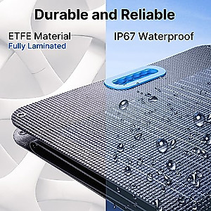 Nicesolar 100W Bifacial Portable Solar Panel 100 Watt Foldable Solar Charger for Power Station Solar Generator, with USB A&C PD 65W for Laptop Smartphone Tablet Power Bank Camping RV Outdoor