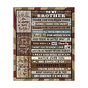 CIUGOIG Gifts for Brother Blanket Valentines Day Gifts for Brother Gifts for Adult Men Brother Birthday Gifts from Sister 50"x60"
