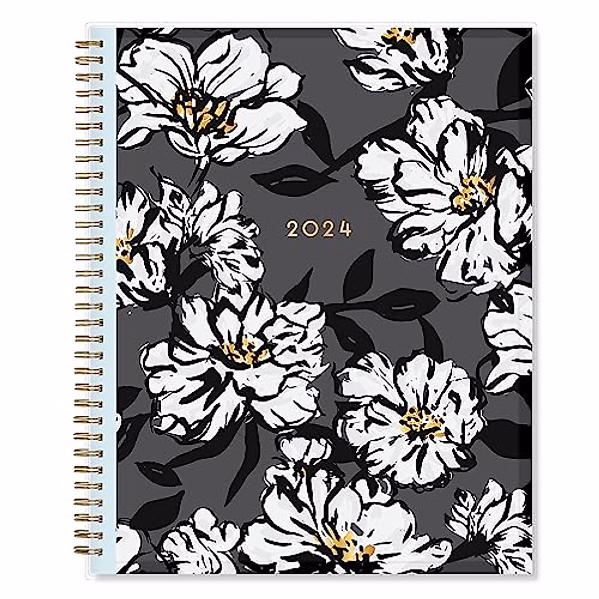 Blue Sky 2024 Weekly and Monthly Planner, January - December, 8.5" x 11", Clear Pocket Cover, Wirebound, Baccara Dark (110211-24)