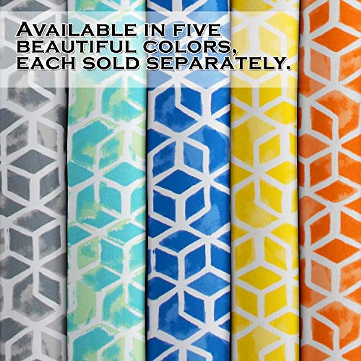 Grouchy Goose Cubed Blue Bench/Porch Swing Indoor/Outdoor Cushion, 1 Count (Pack of 1)