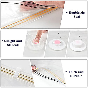 BRIAN & DANY Vacuum Storage Bags with Electric Pump, Vacuum Sealed Space Saver Bags for Comforters, Blankets and Clothes, 4 Pack (2Large, 2Jumbo)