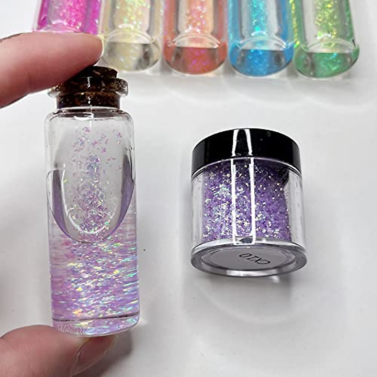 Resin Glitter Powder Sequins Flakes Holographic Fine Glitter Nail Glitter Sequins for Resin Crafts