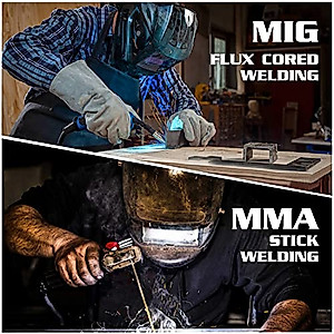 Mig welder, MYYWELD 120A 110V MIG Welding Gasless MIG/Stick Welder 2 in 1 Flux Core Wire Welding Machine No Gas IGBT Inverter