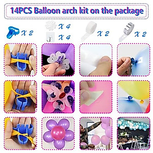 YEPVIE Electric Balloon Pump, Portable 2 Modes Balloon Blower Machine with 14 Balloon Arch Kits, Air Pump for Balloon, Balloon Inflator for Party Decoration