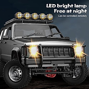 Goolsky RC Rock Crawler, 1:12 Scale Remote Control Car, 4WD Off Road RC Truck, 2.4Ghz All Terrains Climbing Vehicle, RC Car with LED Lights for Kids and Adults, Include 2 Batteries (Blue)