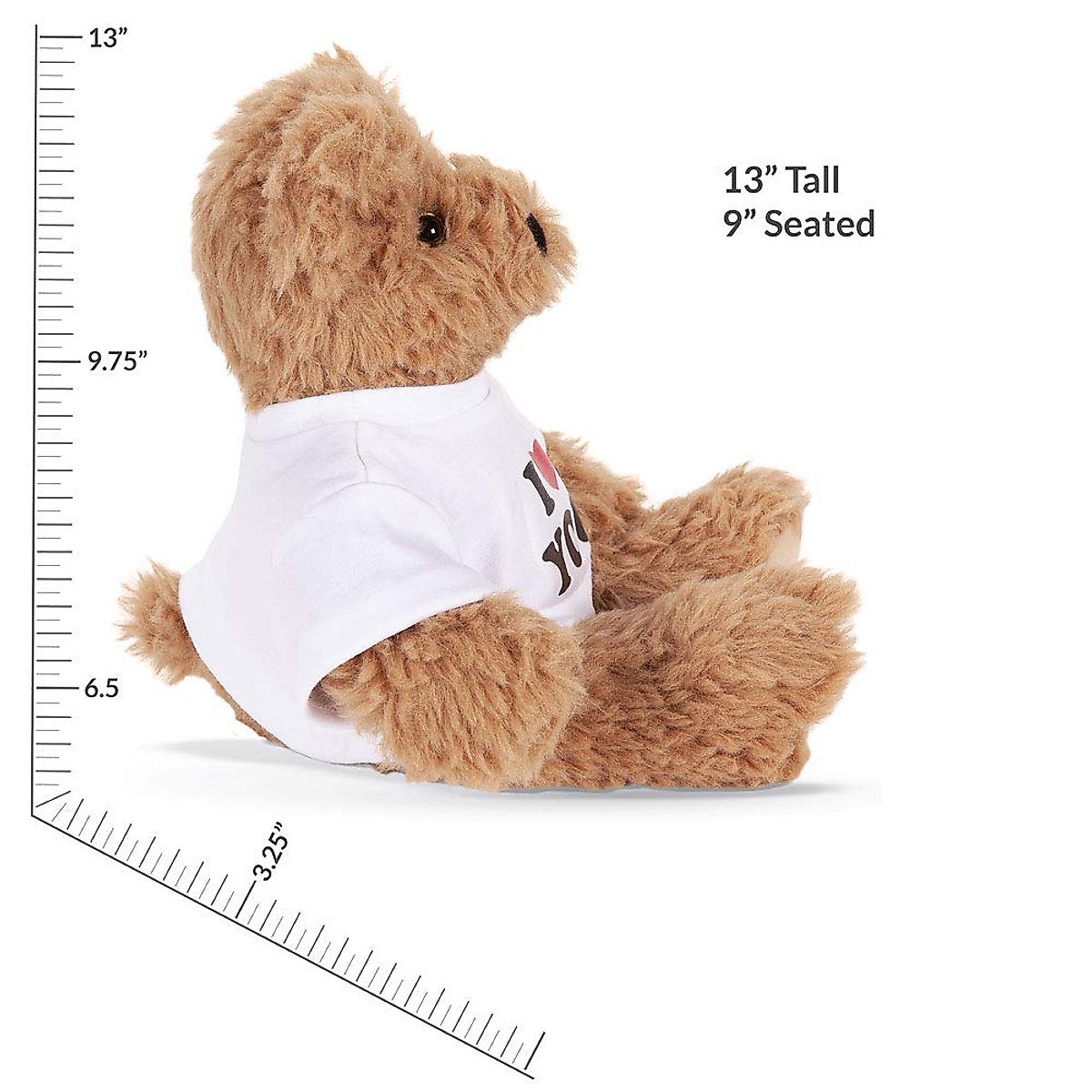 Vermont Teddy Bear Teddy Bears - I Love You Teddy Bear, Stuffed Animals -13 Inch, Brown