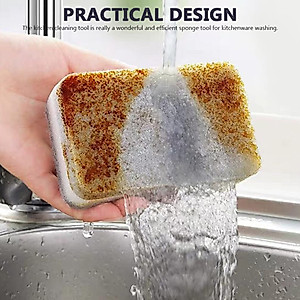 LIGHTAOTAO 10pcs Sponge Scouring Pad Scrub Sponges Kitchen Dishwashing Pad Reusable Kitchen Sponge Cookware Washing Sponges Dish Cleaning Sponge Soap Control Brush Kitchen Scrub Double Sided