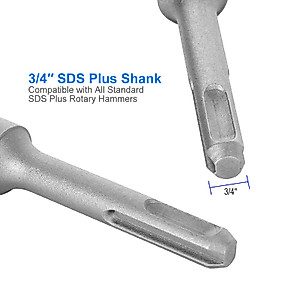 3 Inch SDS Plus Chisel Angled Bent Tile Chisel 3X10 Inch Thinset Scaling Chisel SDS Plus Floor Scraper Cranked Tile Removal Chisel Bit With 3/4 Inch SDS Plus