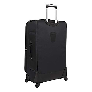 SwissGear Sion Softside Expandable Roller Luggage, Black, Checked-Large 29-Inch