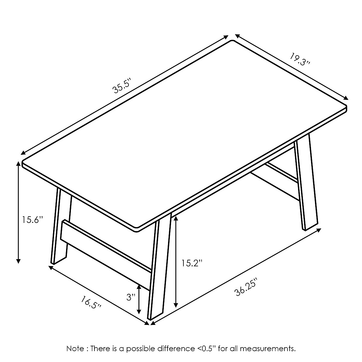 Furinno Nadia Nailhead Trim Bed Frame, Queen, Gray