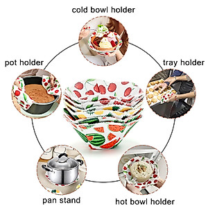 Soup Bowl Cozy Bowl Huggers: 6 PCS Microwave Bowl Huggers Hot Bowl Cozy Holder｜Bowl Holders for Hot Food Bowl Huggers Microwave Safe Holder Bowl Pot Holders for Microwave Bowl Cozies Hot Bowl Holder