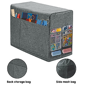 Boczif Sewing Machine Cover, Protective Cover with Essentials Storage Pockets, Sewing Machine Cover Dust Cover Compatible with Most Standard Singer Brother Machines and Accessories