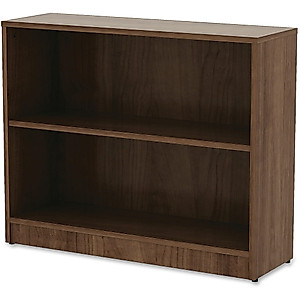 Lorell Walnut Laminate Bookcase, 29.5" x 36" x 12"