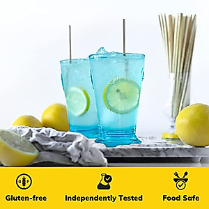 HAY! Straws Tall Drinking Straw | 100ct | 7.75" | 100% Biodegradable, 100% Plant-Based, Never Soggy, Gluten-Free | Sustainable Alternative to Plastic & Bioplastic Straws