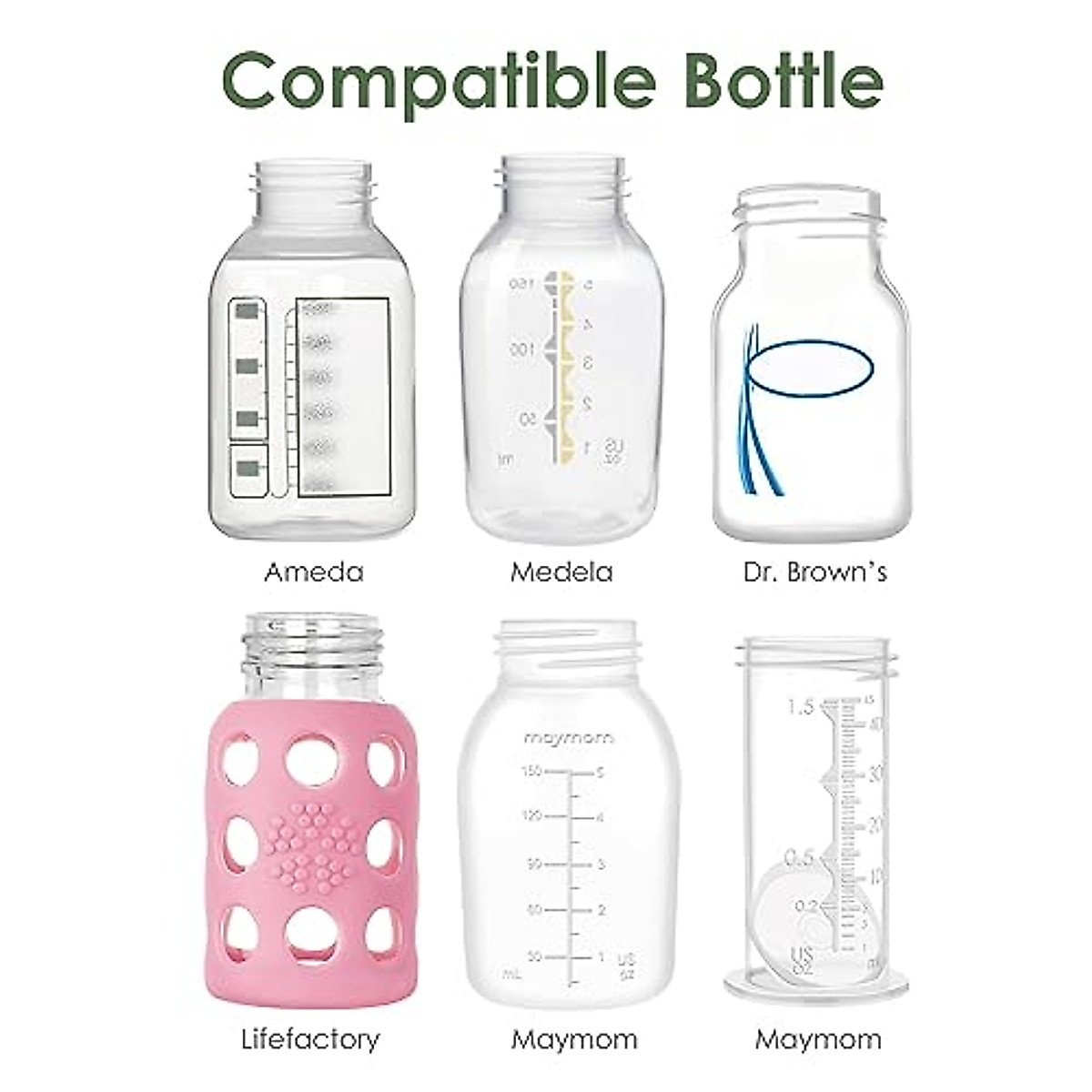 Maymom Breast Shield Flange Compatible with Ameda Breast Pumps MYA Joy Finesse (19 mm, 1-Piece)