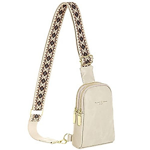 INICAT Fanny Packs for Women, Belt Bag Fashion Waist Packs Small Sling Bag with Adjustable Strap for Travel Hiking Outdoor Sports (04-Apricot)