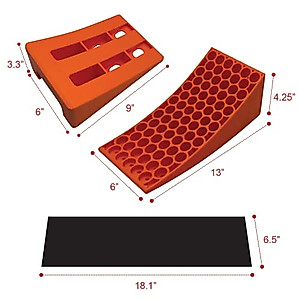 SECURITYMAN 2 Pack Camper Leveler for Travel Trailer - Easy to Use RV Leveling Blocks with Non-Slip Mats, Leveling Bubble, and Carrying Bag - RV Leveling System with Chocks