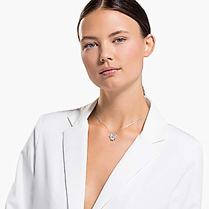 SWAROVSKI Women's Eternal Flower Pendant, Yellow, Mixed Metal Finish