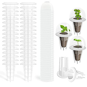FAFAGRASS Grow Baskets Seed Pods and Domes Fit Hydroponics Growing System, Plant Growing Containers for Hydroponic Garden，30 Pack