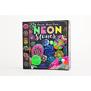 Paint Your Own Neon Stones-This Complete Starter Kit includes all you need to create Vibrant, Three-Dimensional Art to display in your Home or Garden