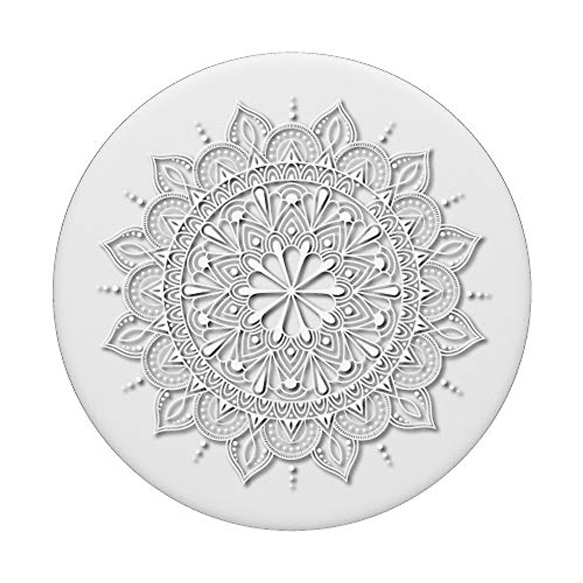 White Henna Mandala Floral Lace Phone Popper PopSockets Swappable PopGrip
