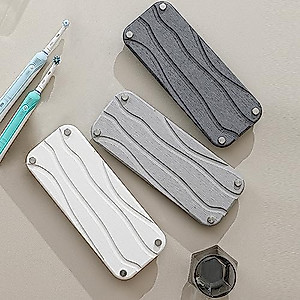 Sink Caddy Water Absorbing Stone Tray Instant Dry Kitchen Sink Organizer Use for Kitchen Bathroom Vanity Countertop Natural Diatomaceous Prevent Moisture Buildup (White)