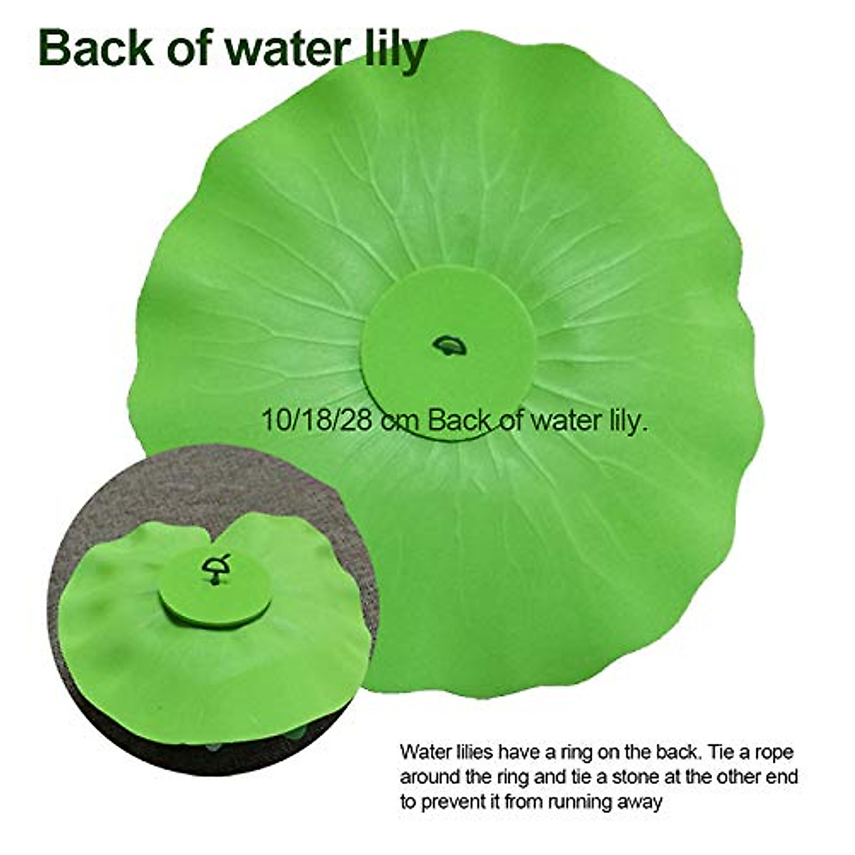 2pcs Artificial Floating Plant Water Lily Flower and Leave Pad Fish Landscape Decoration for Home Garden Pond Pool Aquarium