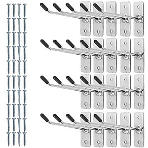 20pcs Wall Mounted Hook Home Storage Organizer Hanger for Coat Bag Hat Heavy Duty Coat Hook Hanger Wall Mount Hook Garage Hooks Tool for Garage Shop Retail Office Kitchen Store Display (4 inch)