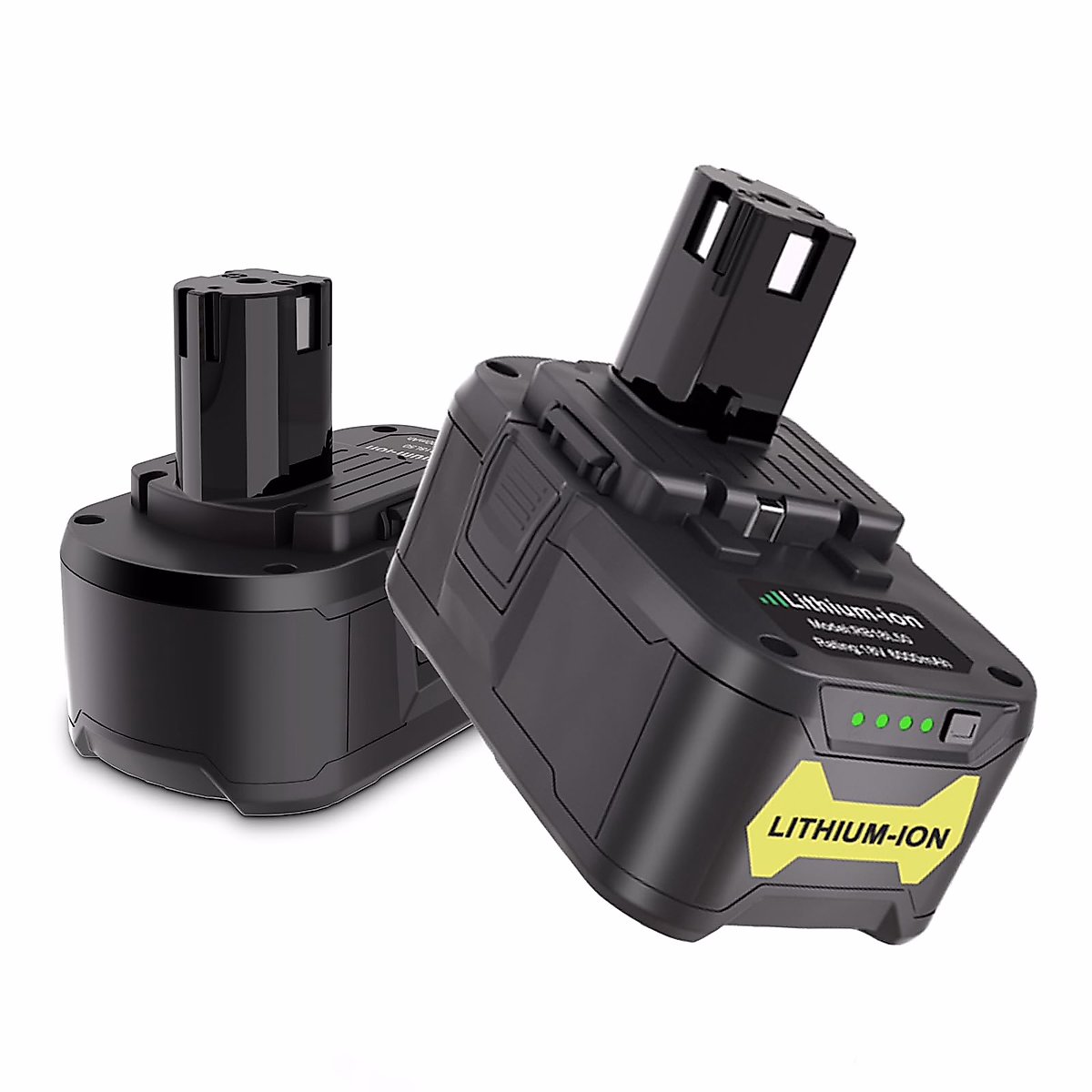 2 Pack 6.0Ah 18V Battery Replace for Ryobi 18V Lithium Battery, Compatible for Ryobi One 18V P108 P102 P104 P197 P190 P103 P105 P107 P109 18 Volt Power Tools