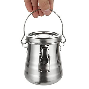 DIRBUY Oil Paint Brush Washer, Artist Brush Washer, Portable Stainless Steel Leak-Proof Paint Brush Washer with Lid and Filter Screen for Oil Painting, 3.9 Tall x 3.4 inch Diameter, Silver