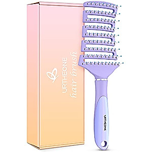 Hair Brush, Curved Vented Detangling Hair Brushes for Women Men Wet or Dry Hair,Faster Blow Drying Styling Professional Paddle Vent detangler brush for Curly Thick Wavy Thin Fine Long Short Hair