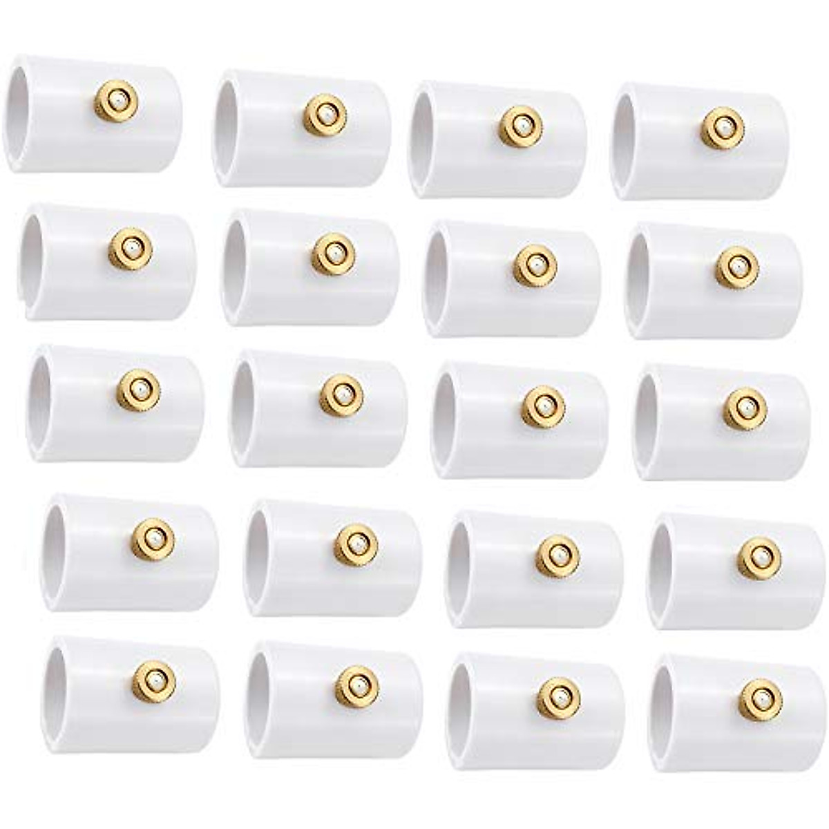 Mornajina 20 Packs 1/2" PVC Misting Nozzles Coupling with Brass Mist ...